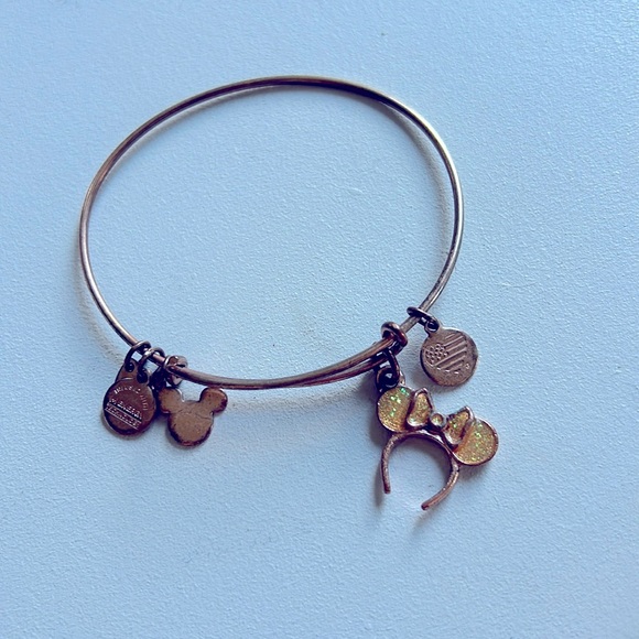 Disney | Jewelry | Alex Ani Minnie Mouse Rose Gold Ears Bangle | Poshmark